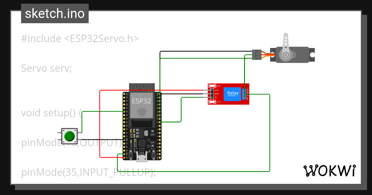 RELAY_MOTOR_PUSHbutton - Wokwi ESP32, STM32, Arduino Simulator
