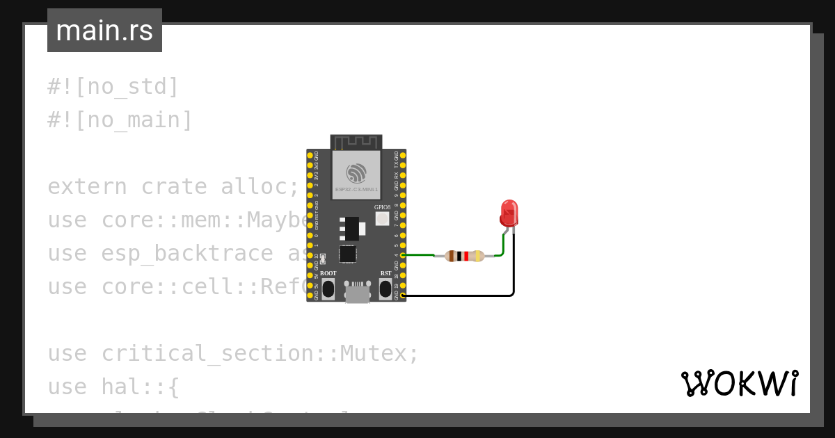 Esp32c3 Rust No Std Stack Overflow Test Wokwi Esp32 Stm32 Arduino Simulator