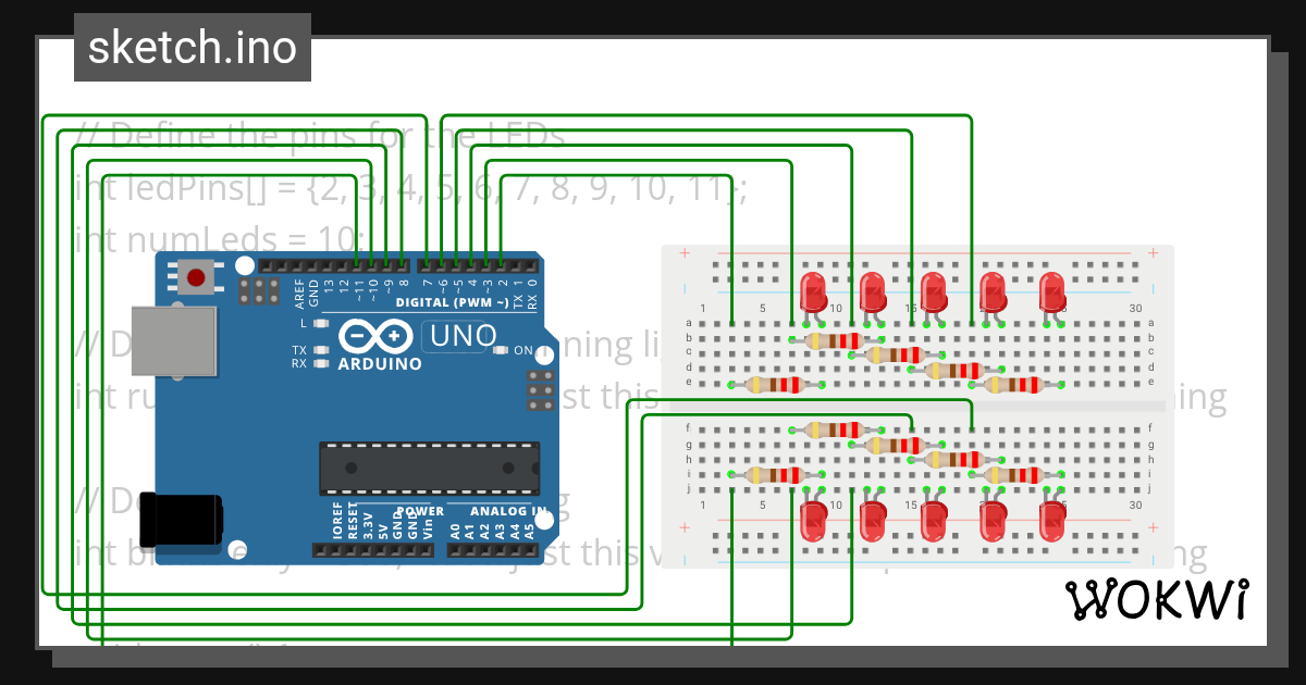 รูเล็ต 10 ดวง Wokwi Esp32 Stm32 Arduino Simulator