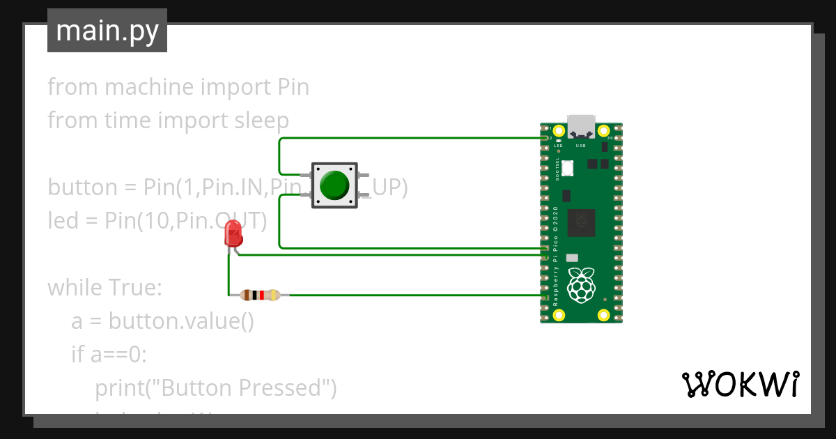 Button Wokwi Esp32 Stm32 Arduino Simulator