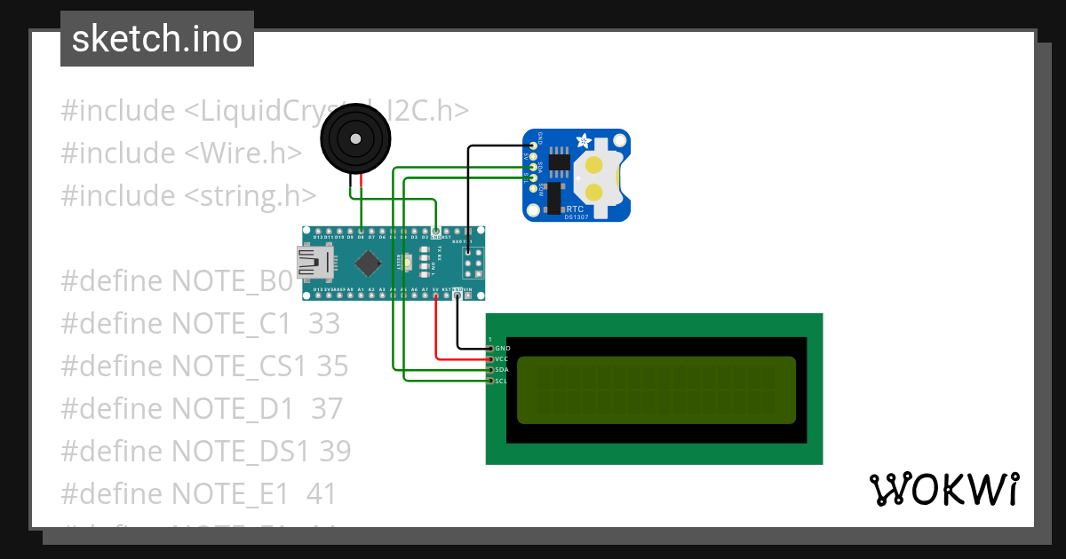 PTM2 lab4 alarm - Wokwi ESP32, STM32, Arduino Simulator