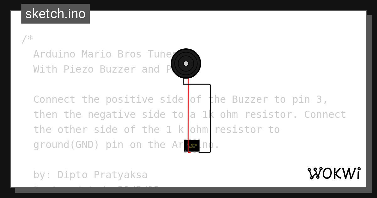Tiny Mario Wokwi Esp32 Stm32 Arduino Simulator