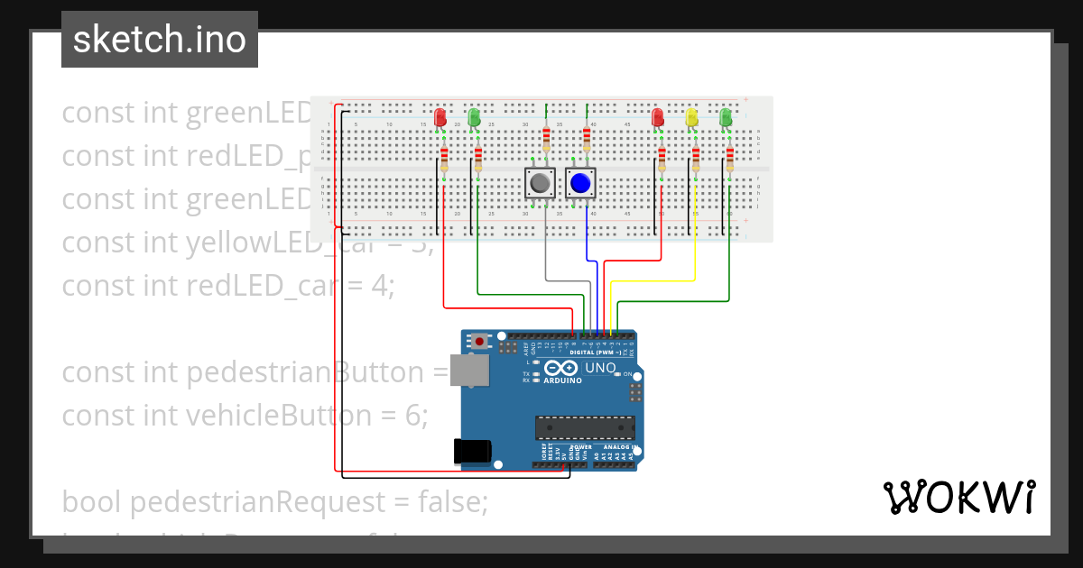 semáforo 3 - Wokwi ESP32, STM32, Arduino Simulator