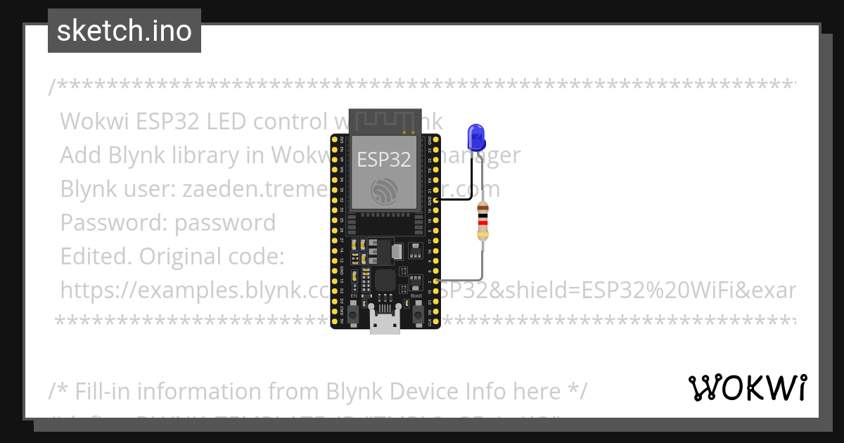 Esp32blynkblink Copy Wokwi Esp32 Stm32 Arduino Simulator 