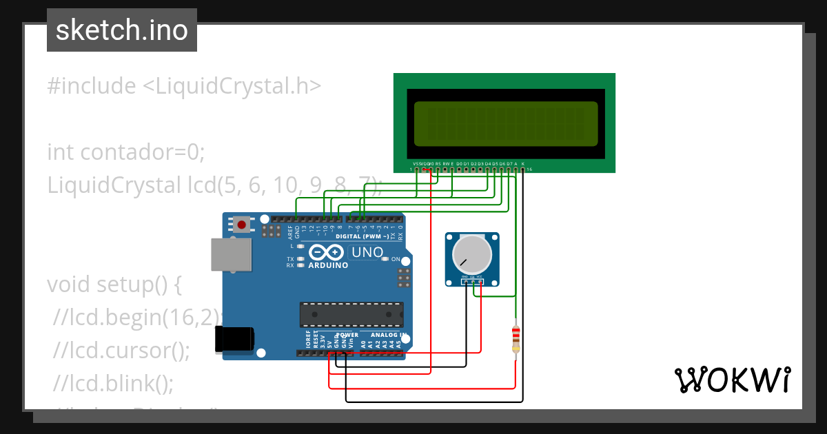 PantallaLCD - Wokwi ESP32, STM32, Arduino Simulator