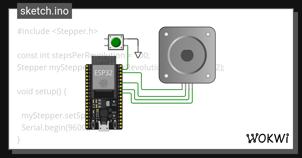 Stepper Wokwi Esp32 Stm32 Arduino Simulator