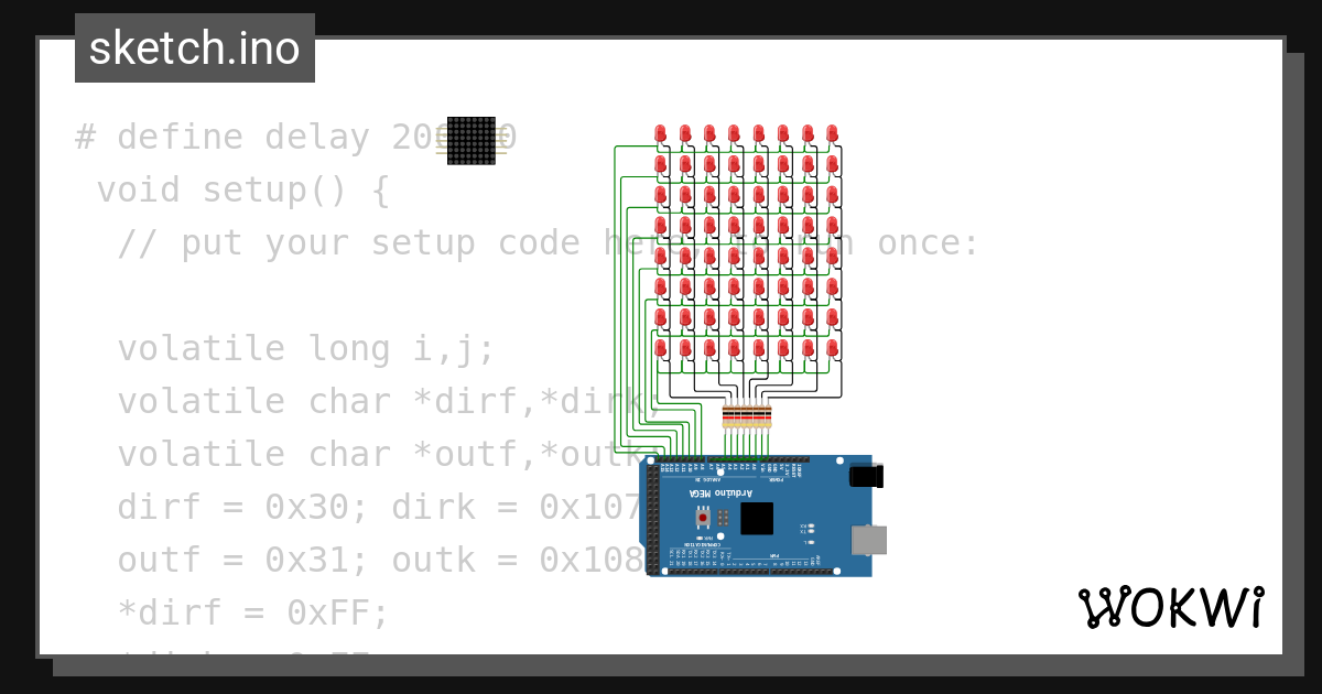 Dotmat1 Copy Wokwi Esp32 Stm32 Arduino Simulator