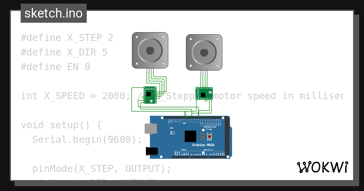 Stepper Motor Control With Arduino Mega Copy Wokwi Esp32 Stm32