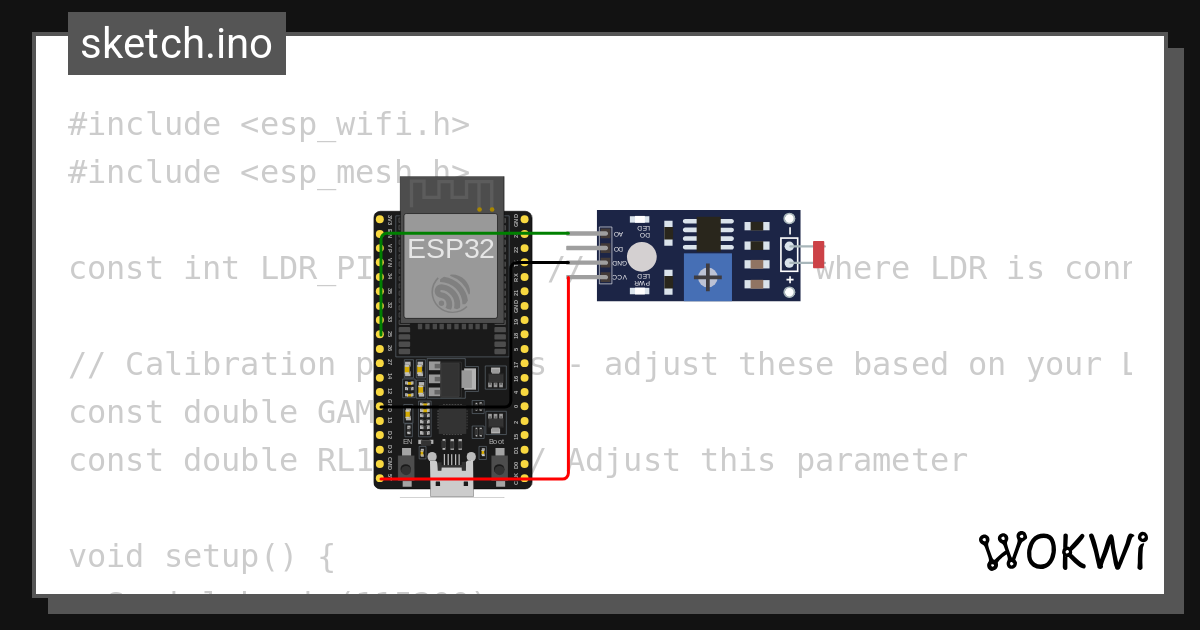 Ldr Wokwi Esp32 Stm32 Arduino Simulator 3148