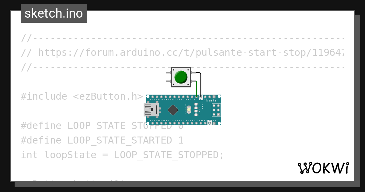 Test Block Ezbutton Wokwi Esp32 Stm32 Arduino Simulator