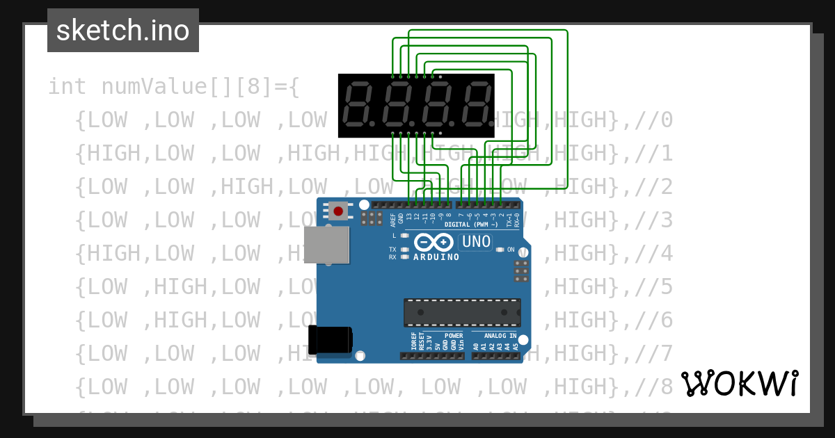 四位数码管显示计数 Wokwi Esp32 Stm32 Arduino Simulator 4837