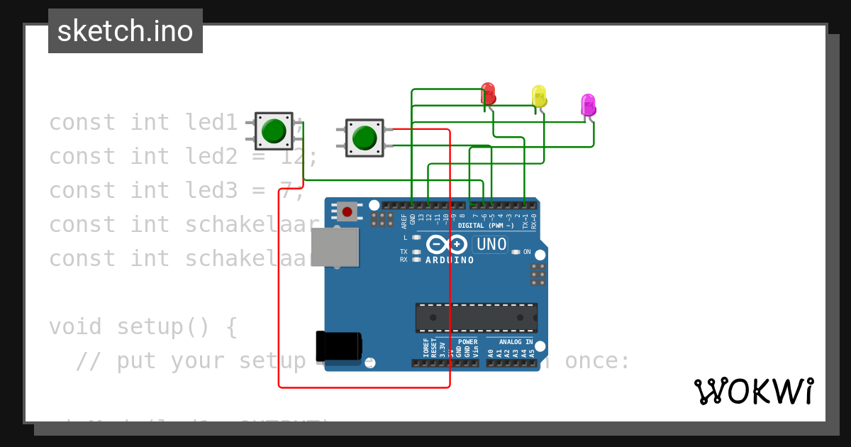 Basis Schakelaar Met 1 Led Copy Wokwi Esp32 Stm32 Arduino Simulator