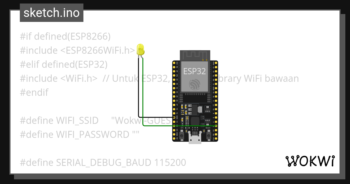 16.3 MEMULAI SIMULASI - Wokwi ESP32, STM32, Arduino Simulator