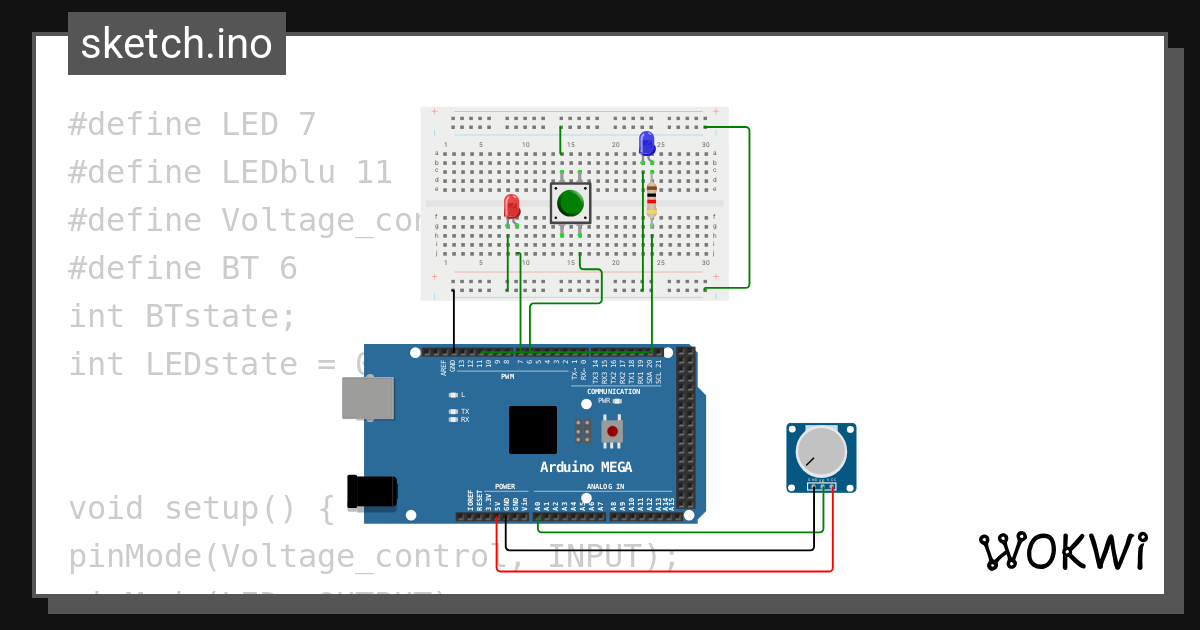 Bật Tắt đèn Wokwi Esp32 Stm32 Arduino Simulator