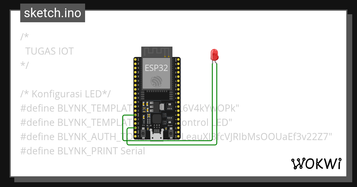LampuMerah - Wokwi ESP32, STM32, Arduino Simulator