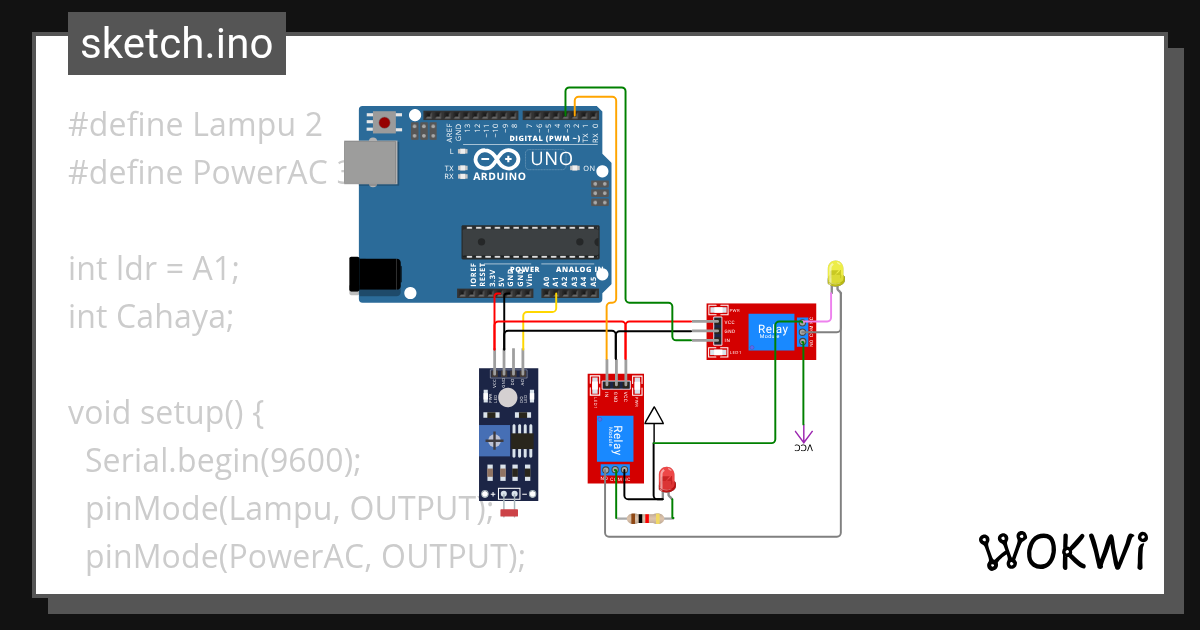 Lampu Otomatis Dan Emergency Wokwi Esp32 Stm32 Arduino Simulator 