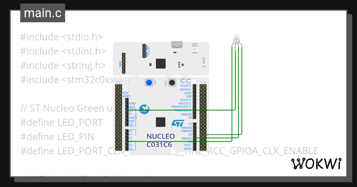 ST Nucleo - USART2 Copy (2) - Wokwi ESP32, STM32, Arduino Simulator