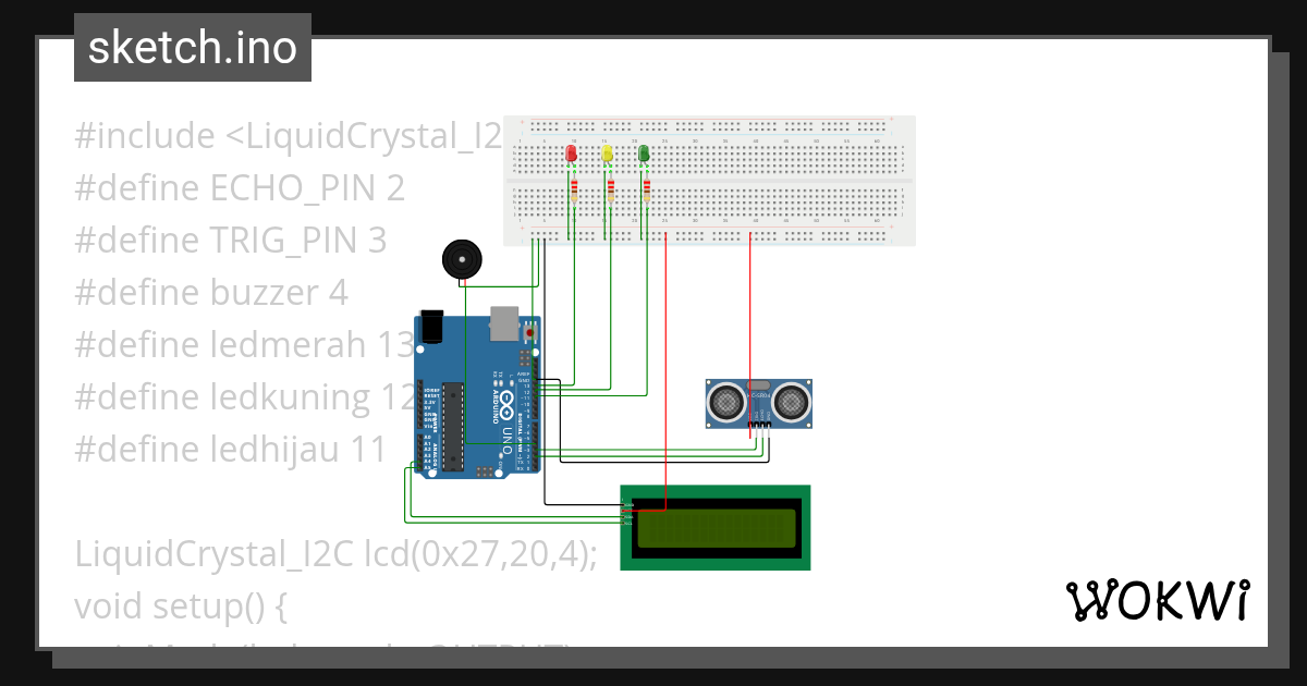 Detektor Banjir Jk Wokwi Esp32 Stm32 Arduino Simulator 