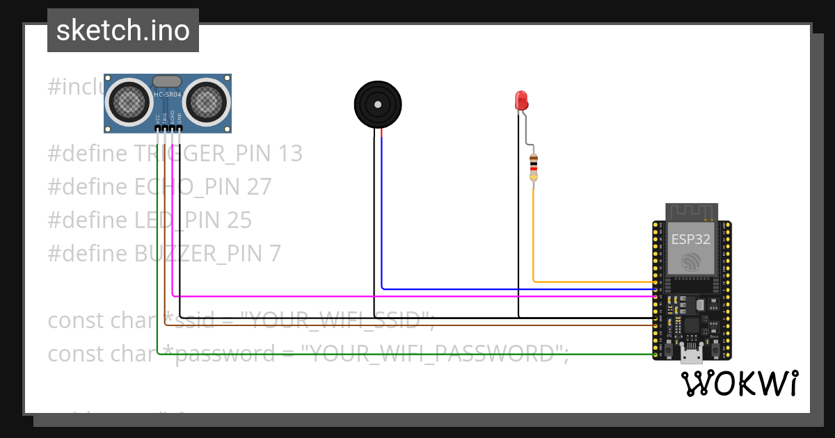 MENDETEKSI KEBANJIRAN MENGGUNAKAN ESP32 - Wokwi ESP32, STM32, Arduino Simulator