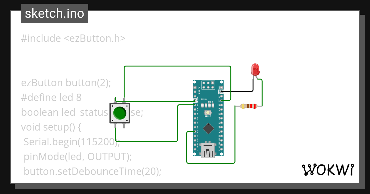 วงจรรับค่าดิจิตอลอินพุตดังรูป 311 Wokwi Esp32 Stm32 Arduino Simulator 9071