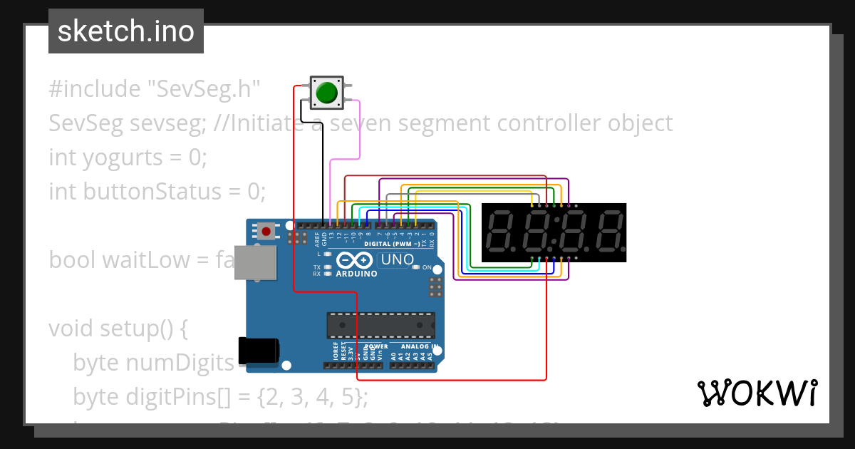 Yogurt Counter Wokwi Esp32 Stm32 Arduino Simulator 9010
