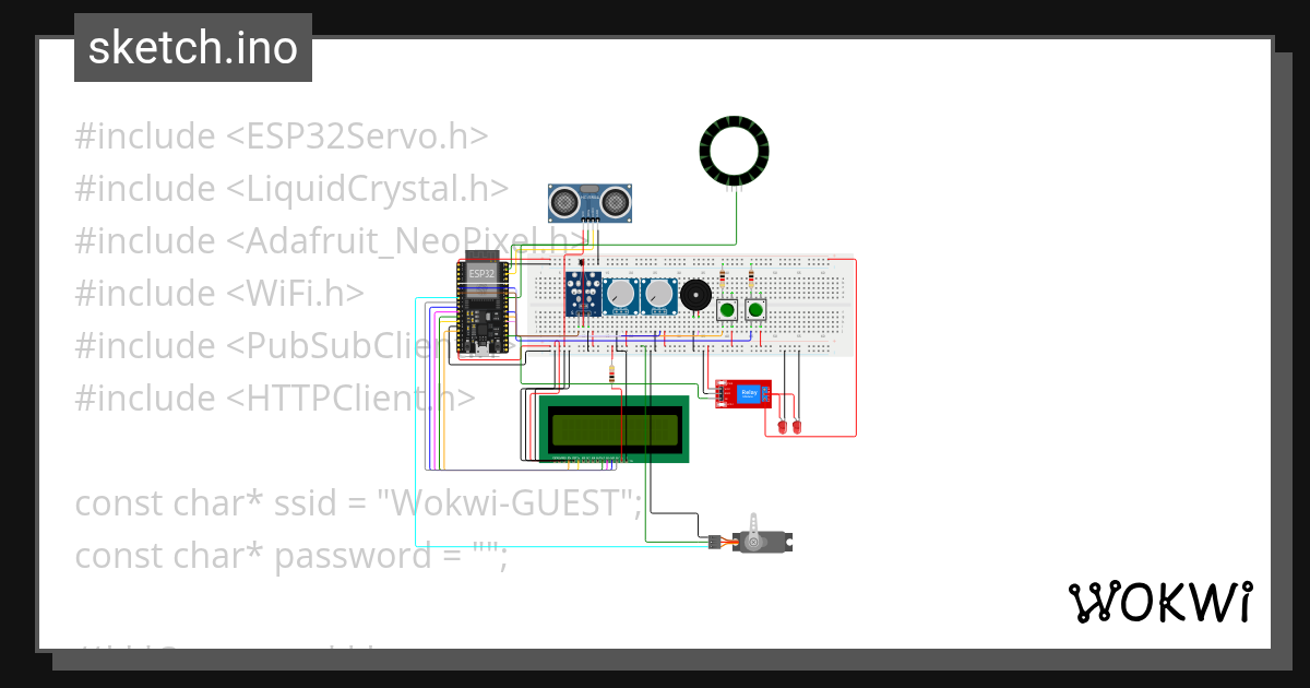 Fish tank Copy - Wokwi ESP32, STM32, Arduino Simulator