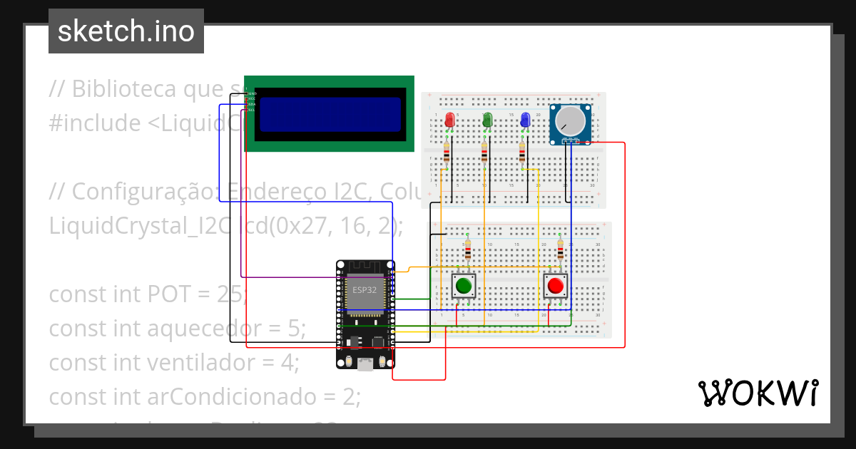 Controle de Temperatura - Wokwi ESP32, STM32, Arduino Simulator