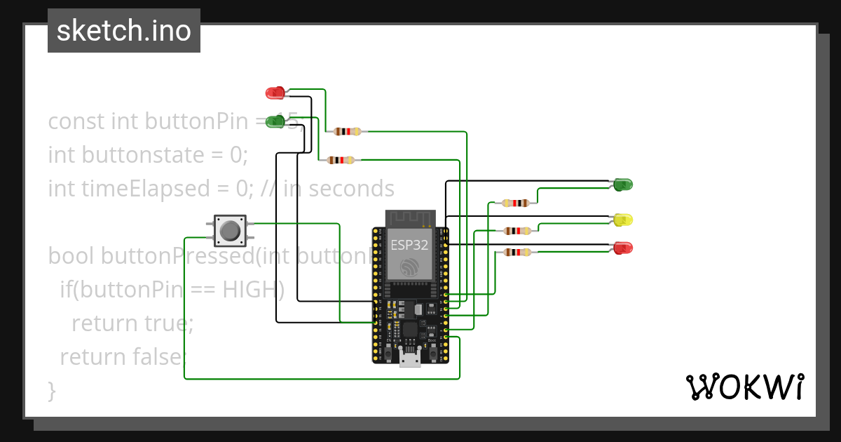 Trafficlight Lab 7 Wokwi Esp32 Stm32 Arduino Simulator