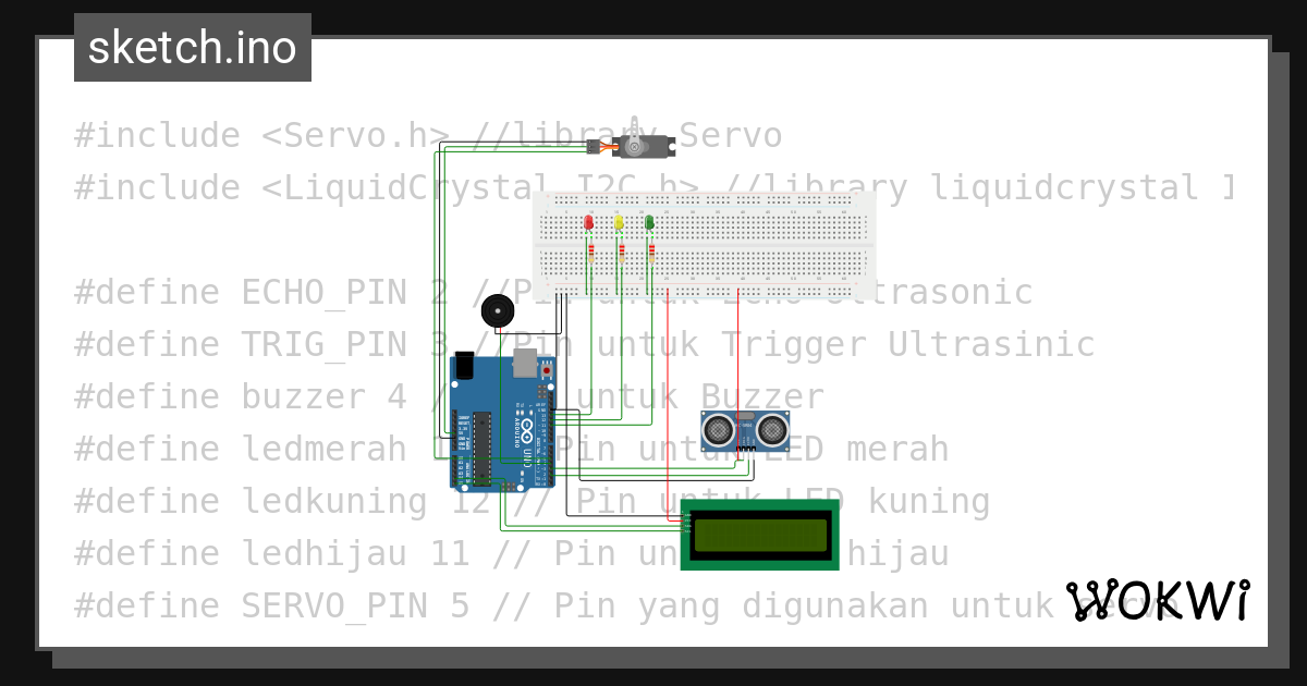 Detektor Banjir Siskom Wokwi Esp32 Stm32 Arduino Simulator