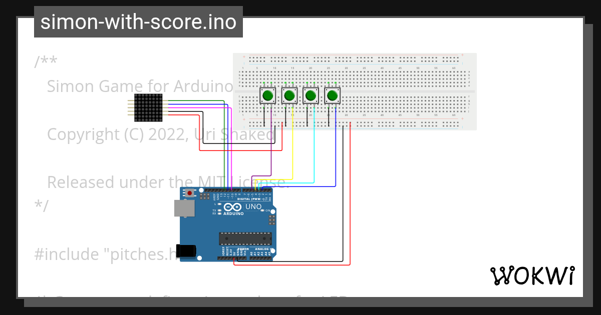 simon-with-score.ino Copy - Wokwi ESP32, STM32, Arduino Simulator