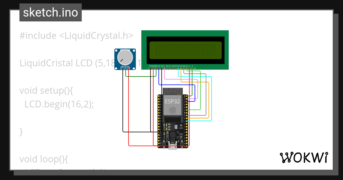 lcd - Wokwi ESP32, STM32, Arduino Simulator