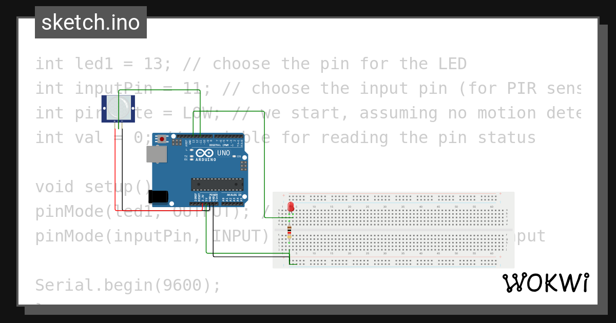 Pir Sensor Wokwi Esp32 Stm32 Arduino Simulator 0152