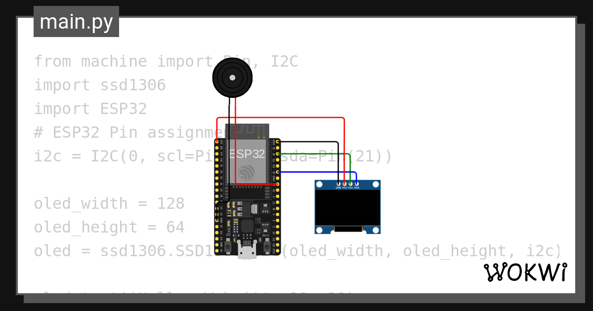 esp32-micropython-ssd1306 Copy - Wokwi ESP32, STM32, Arduino Simulator esp32-micropython-ssd1306 Copy - Wokwi ESP32, STM32, Arduino Simulator