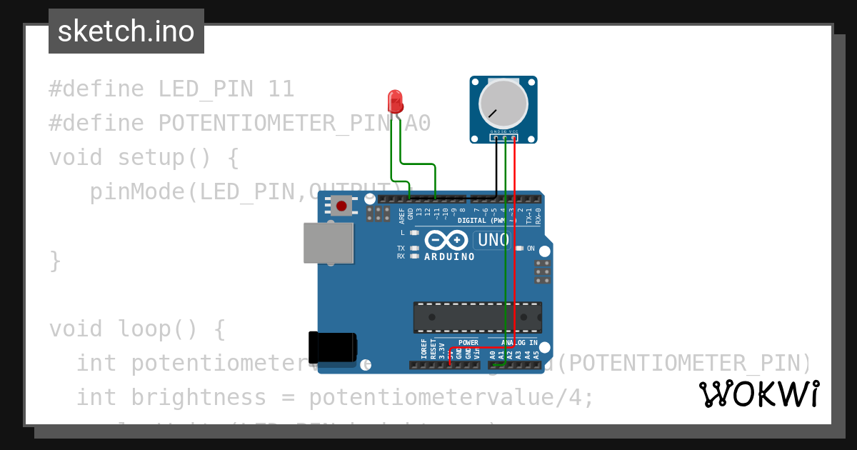 Brightness Of Led Wokwi Esp32 Stm32 Arduino Simulator 