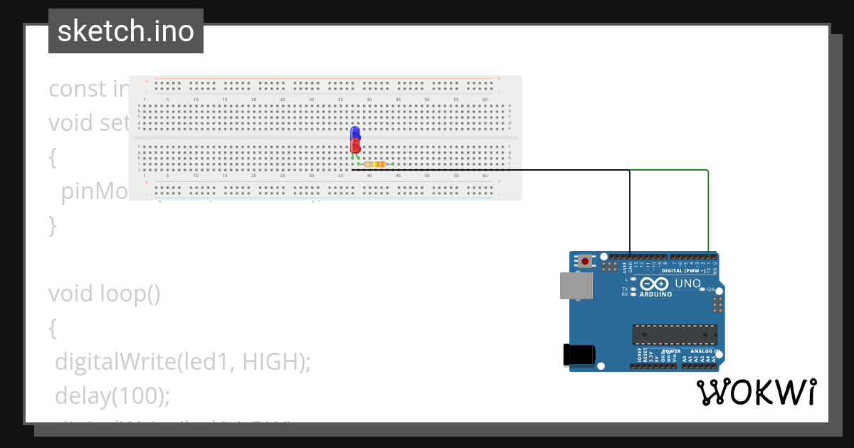 ภูติอะไรนะ ไฟกระพริบ 01 Wokwi Esp32 Stm32 Arduino Simulator 0337