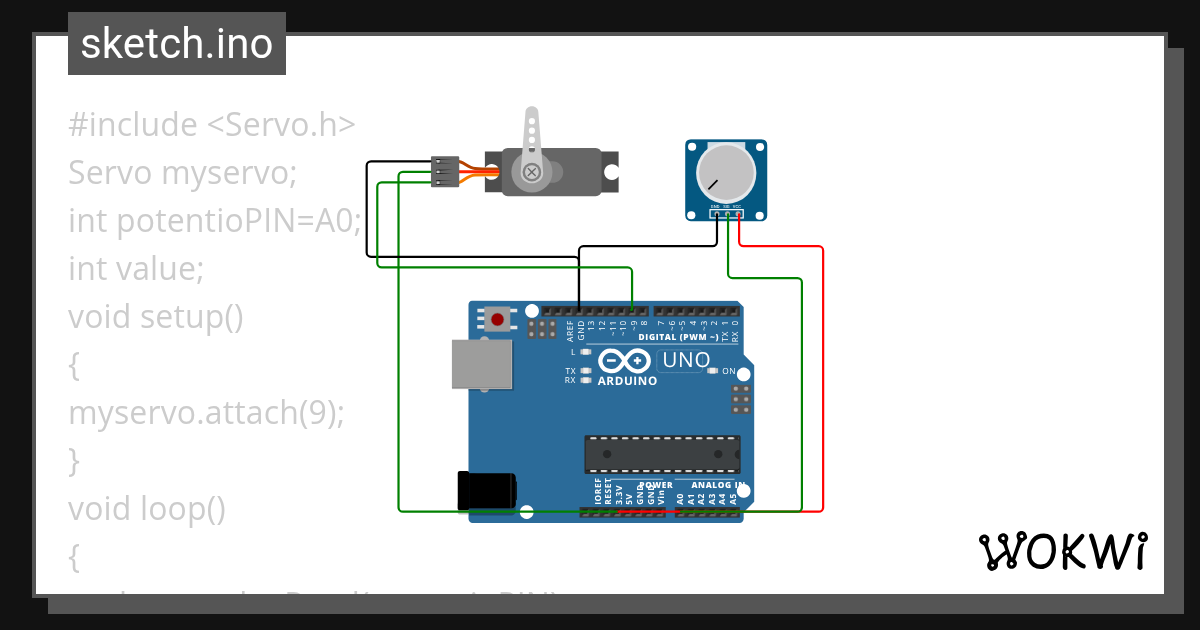 SERVO - Wokwi ESP32, STM32, Arduino Simulator