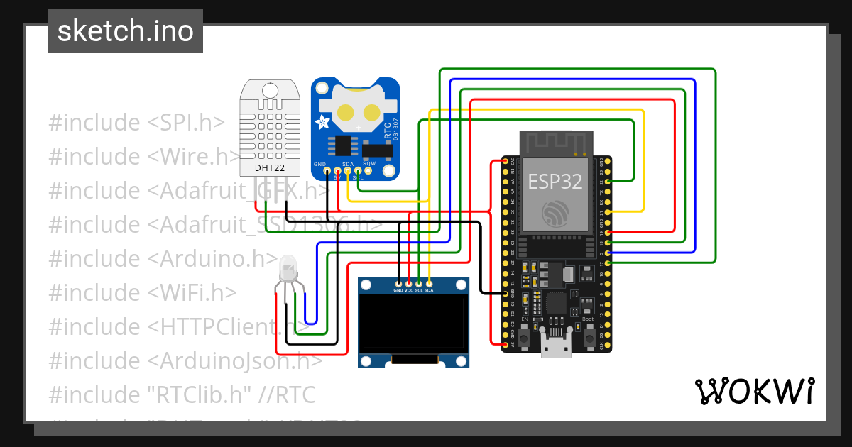 ESP32_ssd1306_homework9 - Wokwi ESP32, STM32, Arduino Simulator