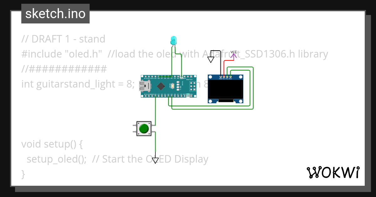 guitar stand light v1 - Wokwi ESP32, STM32, Arduino Simulator