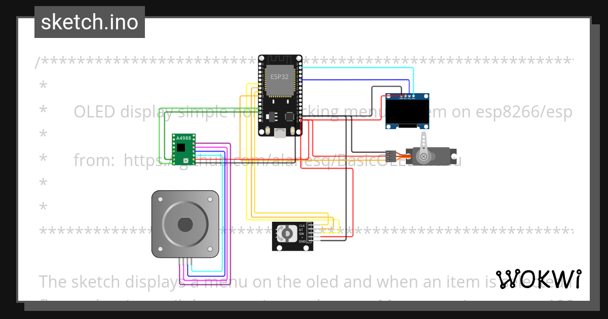 motor stepper and servo Copy - Wokwi ESP32, STM32, Arduino Simulator