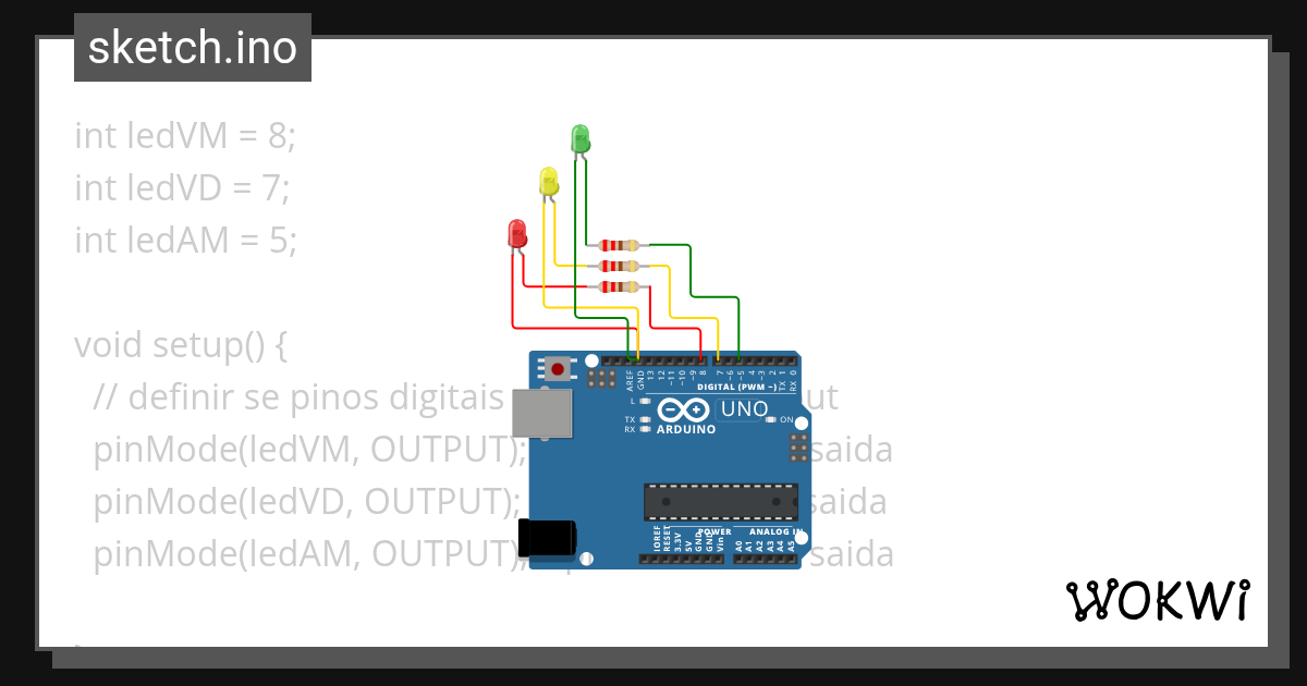 Semáforo Wokwi Esp32 Stm32 Arduino Simulator 3272