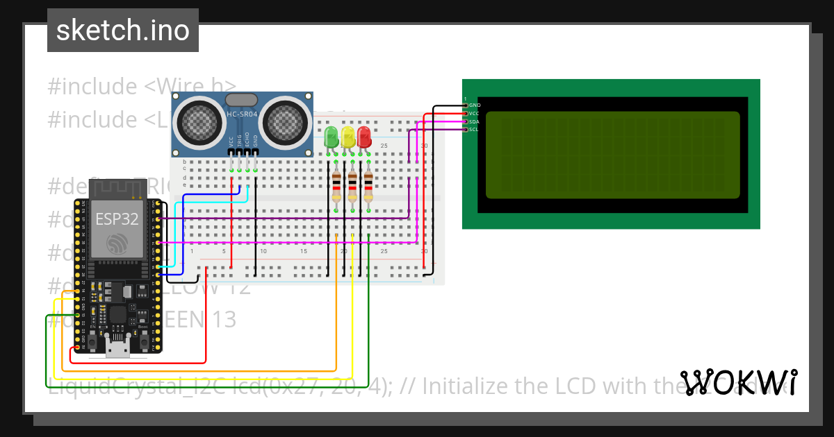 Water level 2 - Wokwi ESP32, STM32, Arduino Simulator