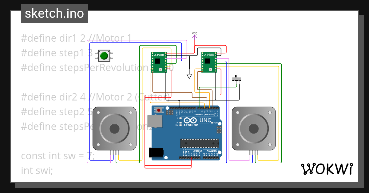 Paper Cutting Machine - Wokwi ESP32, STM32, Arduino Simulator