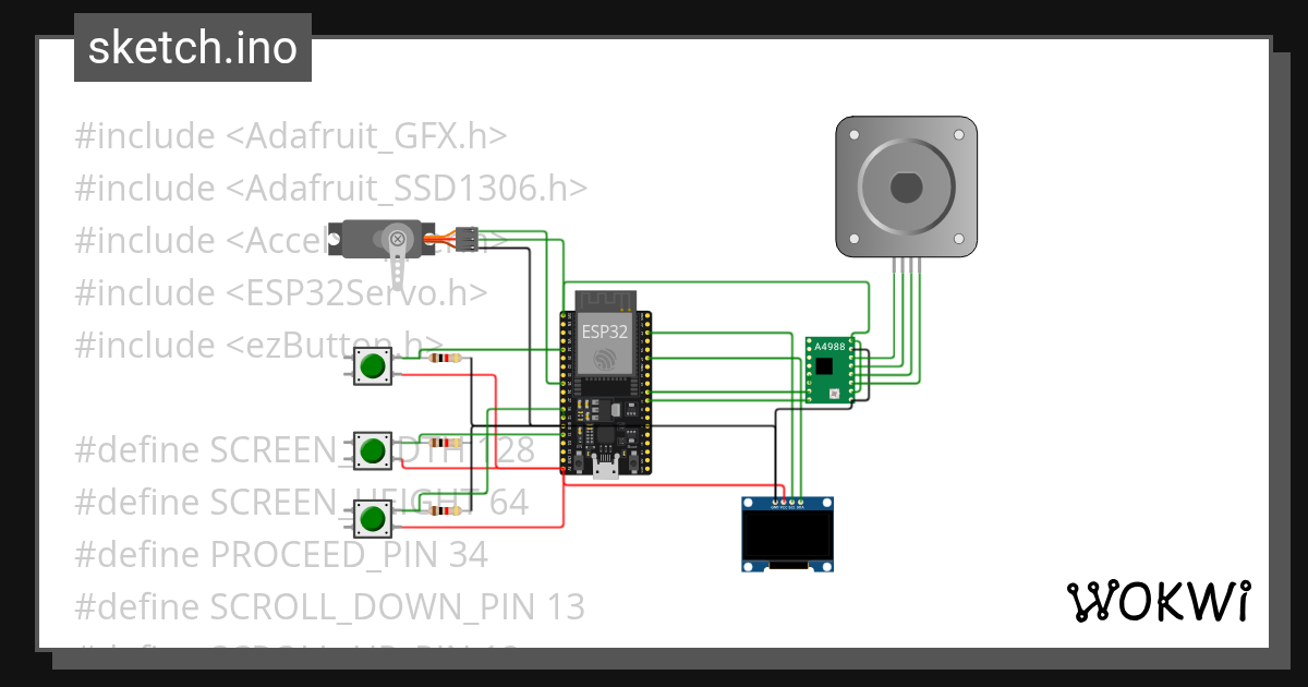 Oledservostepper Dawei Wokwi Esp32 Stm32 Arduino Simulator 4939