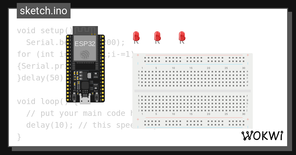นับเลข Wokwi Esp32 Stm32 Arduino Simulator 2269