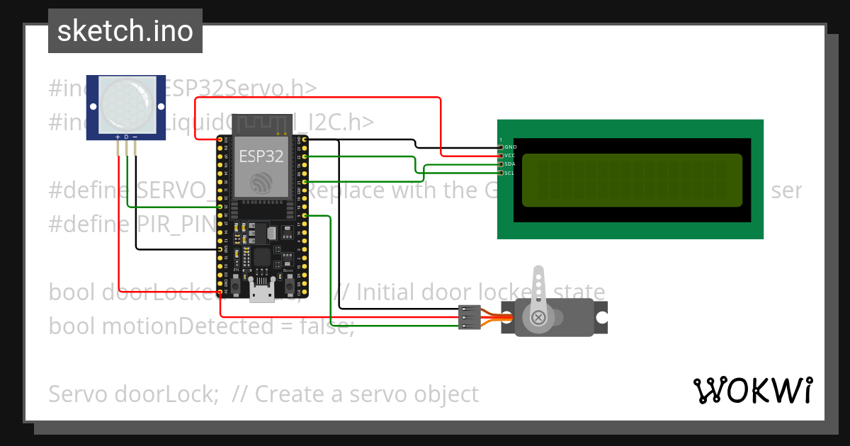 Motion Detector - Wokwi ESP32, STM32, Arduino Simulator
