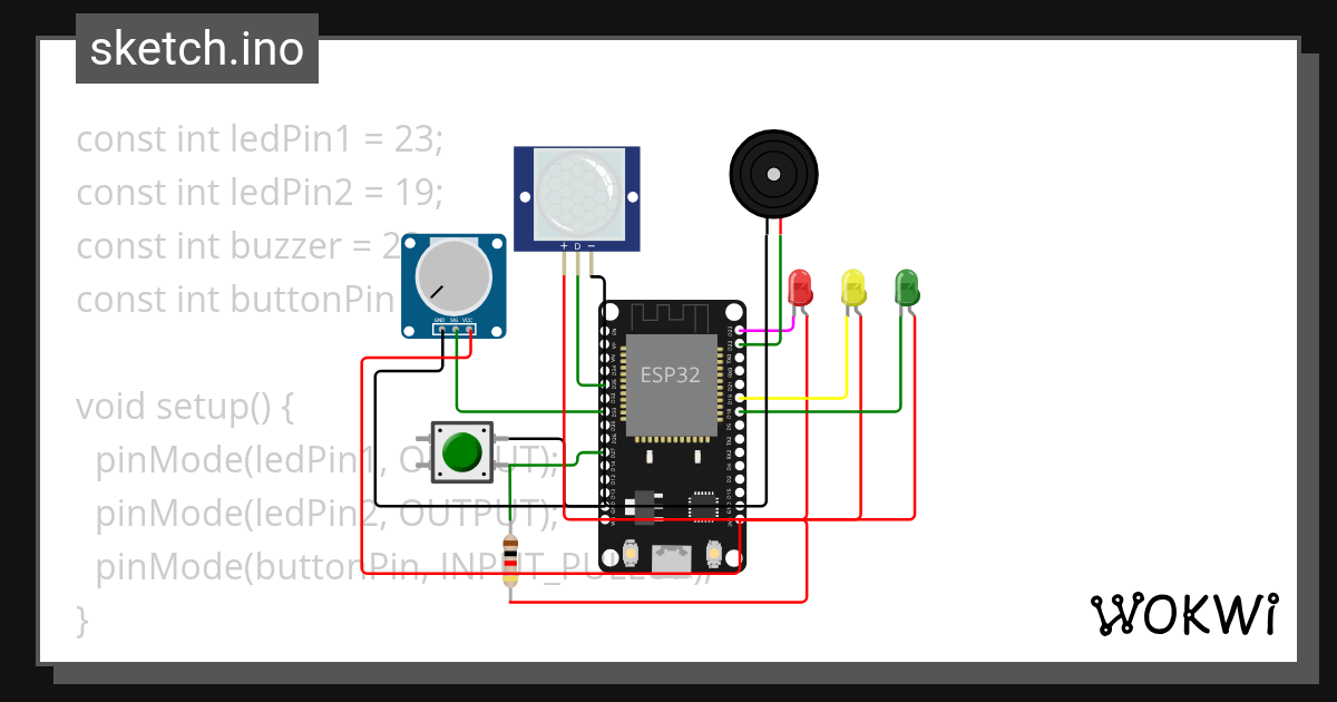 503sct Lab 2 Part 2 Motion Sensor Wokwi Esp32 Stm32 Arduino Simulator