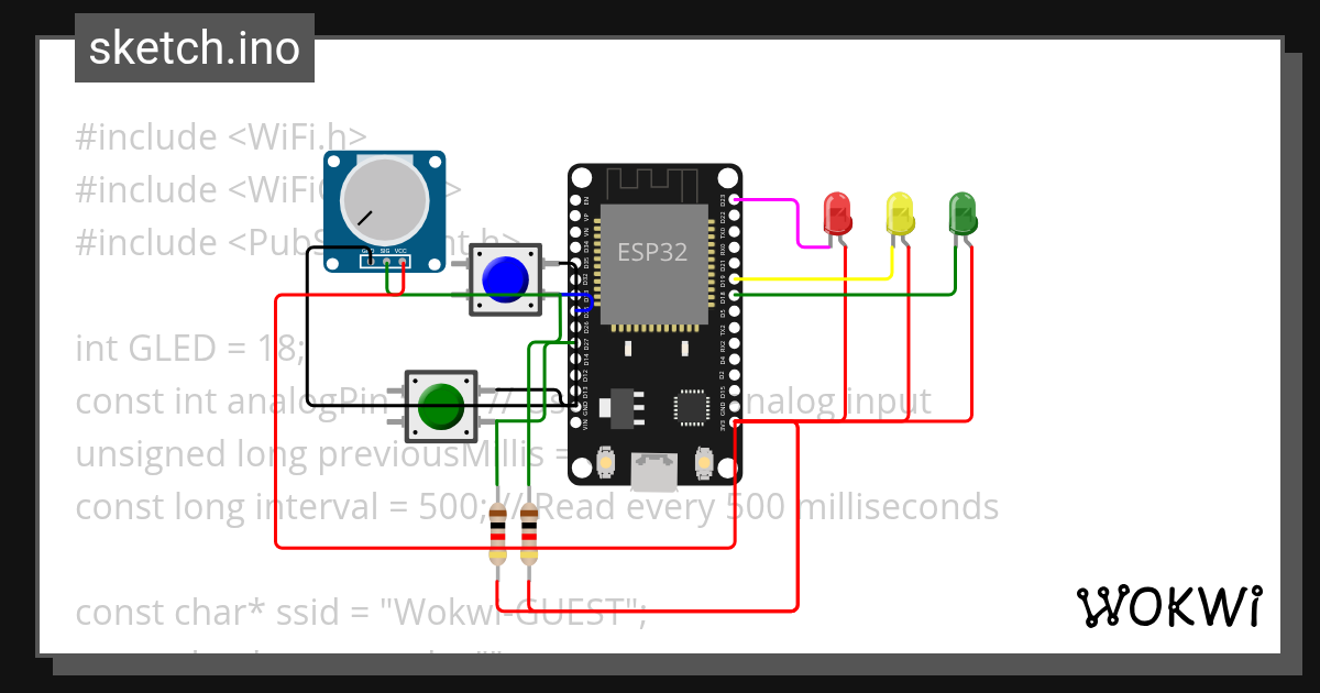 Lab 7-2 - Wokwi ESP32, STM32, Arduino Simulator