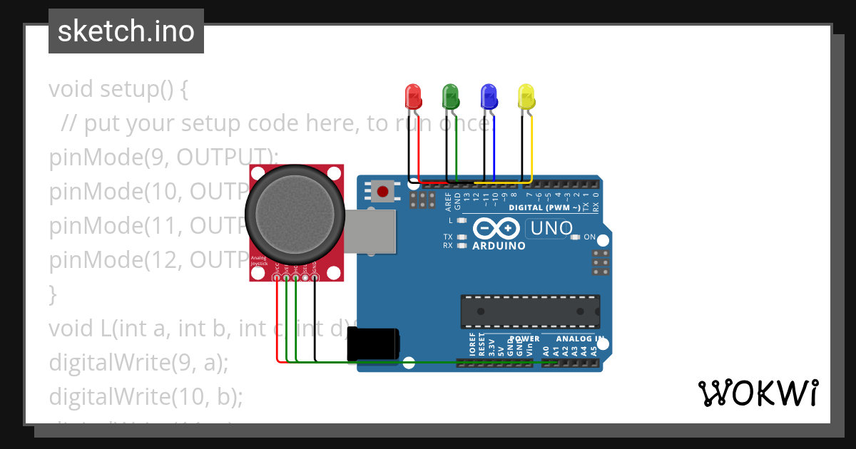 Basic joystick project - Wokwi ESP32, STM32, Arduino Simulator