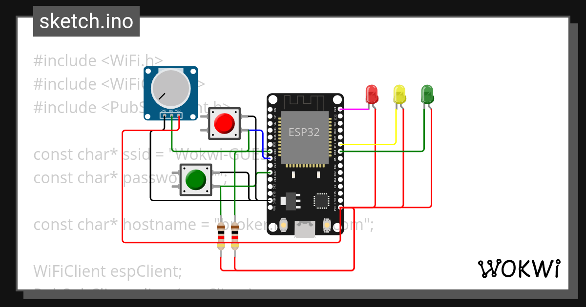 Lab 7 Port 2 - Wokwi ESP32, STM32, Arduino Simulator