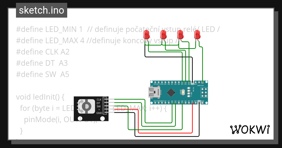 Prepinaní Vstupu Encoderem Wokwi Esp32 Stm32 Arduino Simulator 6728